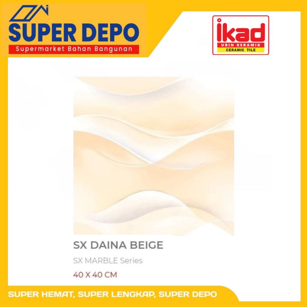 Jual KERAMIK LANTAI IKAD FT SX MARBLE SERIES SX DAINA BEIGE 40X40 ...
