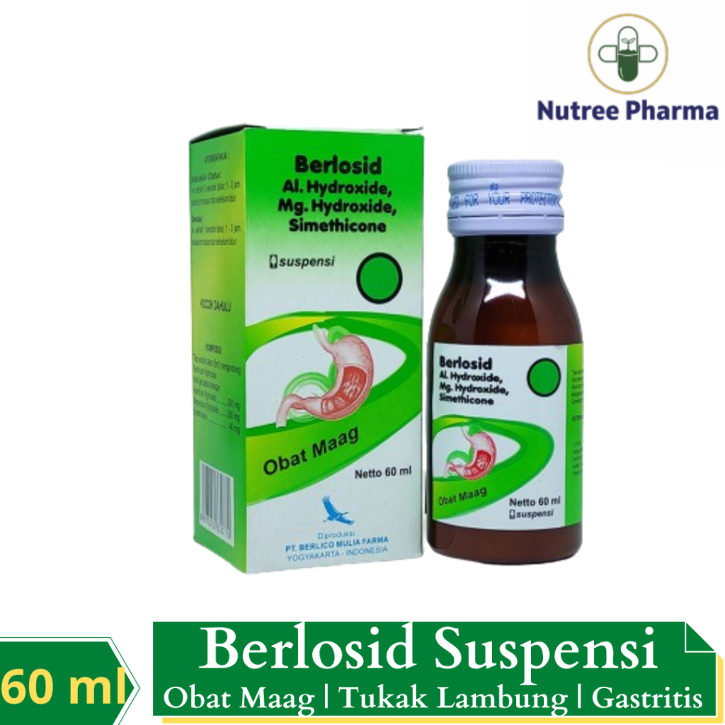Jual ⚡MURAH & DIJAMIN ORI⚡ Berlosid Suspensi 60 ml | Obat Maag | Tukak ...