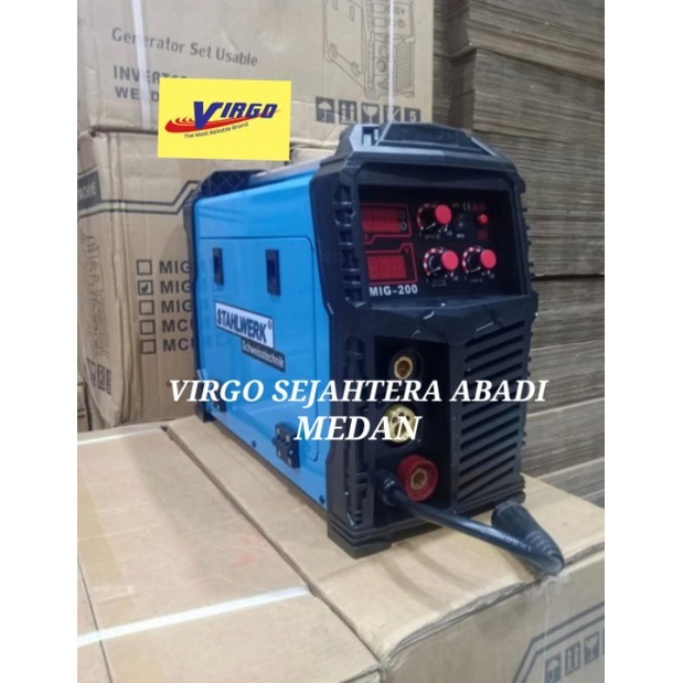 Jual STAHLWERK MIG-200G DC MIG WELDING MACHINE MESIN LAS MIG GAS & NON GAS | Shopee Indonesia
