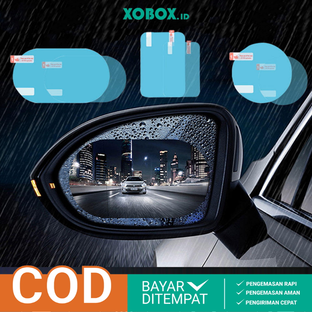 Jual 2PCS Stiker Kaca Mobil Anti Embun RainProof Film Spion Mobil ...