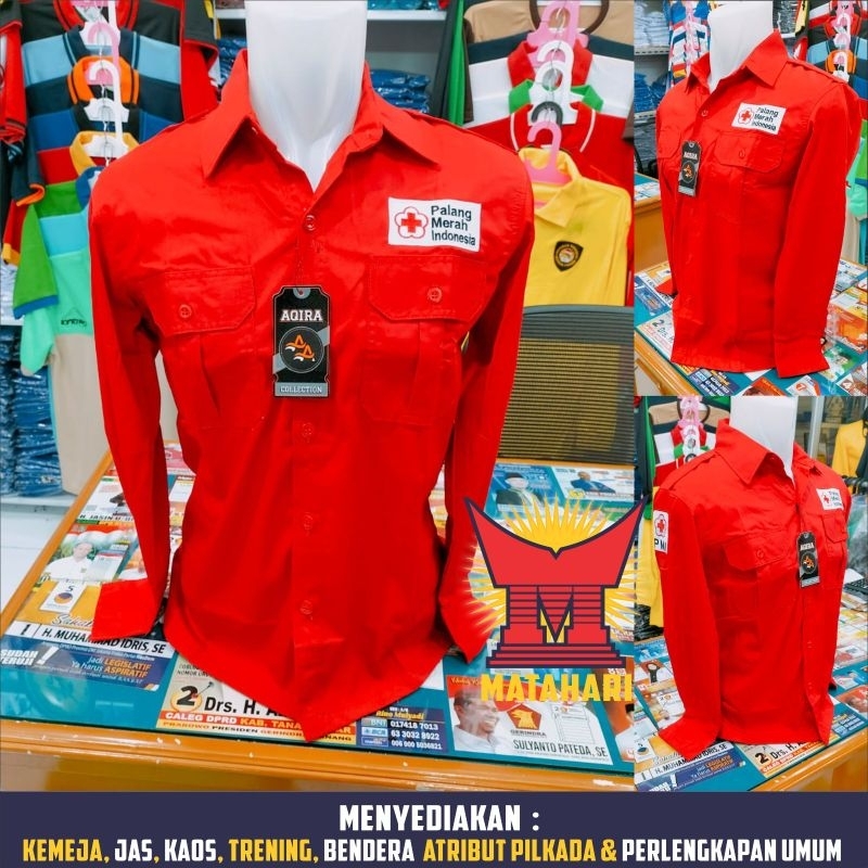 Jual kemeja PDH PMI PMR KEMEJA MERAH | Shopee Indonesia