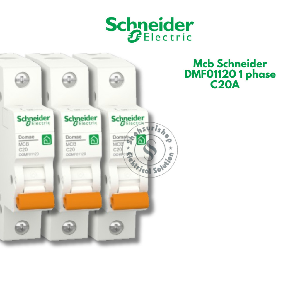Jual SCHNEIDER MCB DOMAE 20 AMPER 1 PHASE 6000 ORIGINAL | Shopee Indonesia