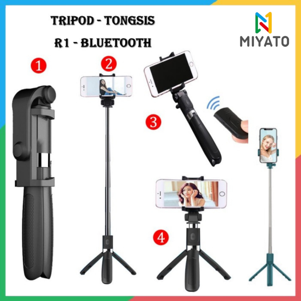 Jual Tongsis Tripod Bluetooth Remote 3 in1 Selfie Stick Bluetooth ...