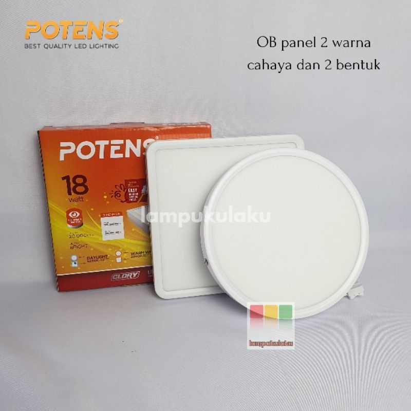 Jual Downlight LED Outbow Potens 18W bulat dan kotak cahaya putih ...
