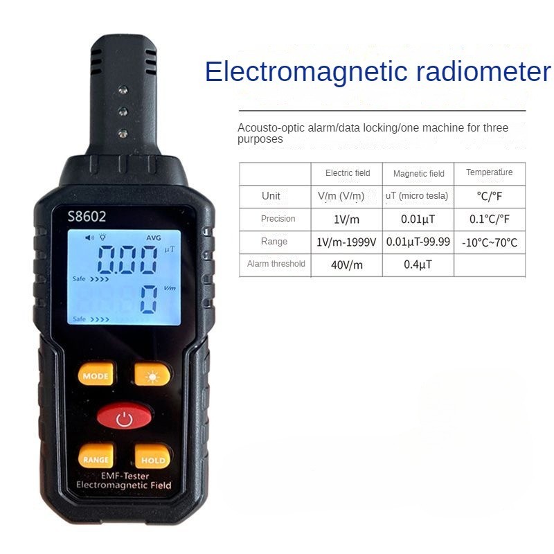 Jual Radiation Dosimeter Meter Electromagnetic Field 3IN1 EMF Tester ...