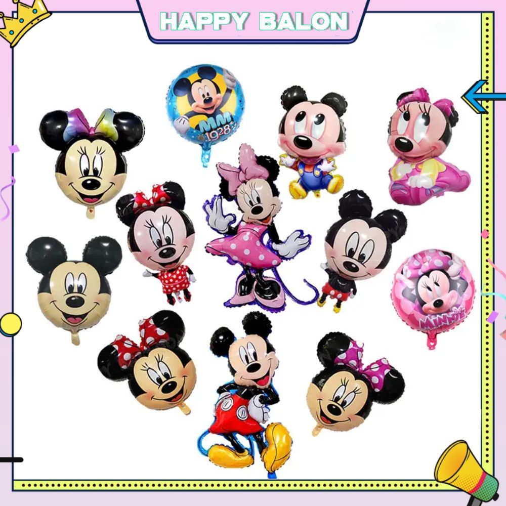 Jual Balon Foil Karakter Large Kartun Mickey Mouse Minnie Mouse Kartun ...