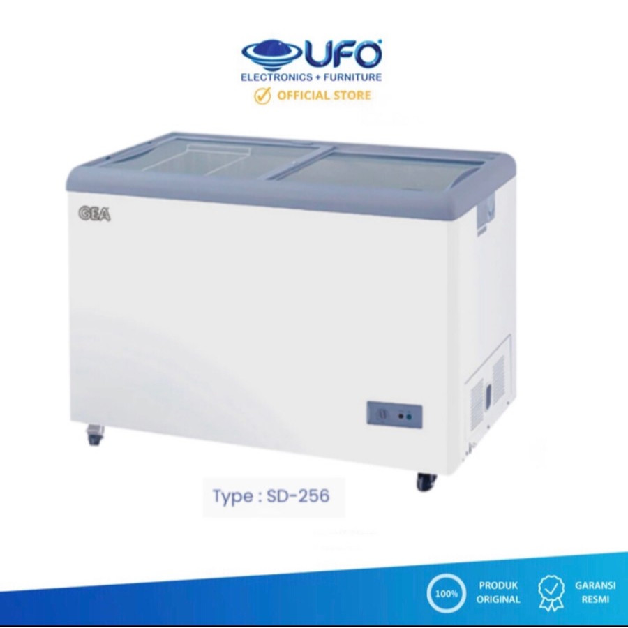 Jual CHEST FREEZER BOX SLIDING FLAT GLASS GEA SD-256 FREEZER ES KRIM ...