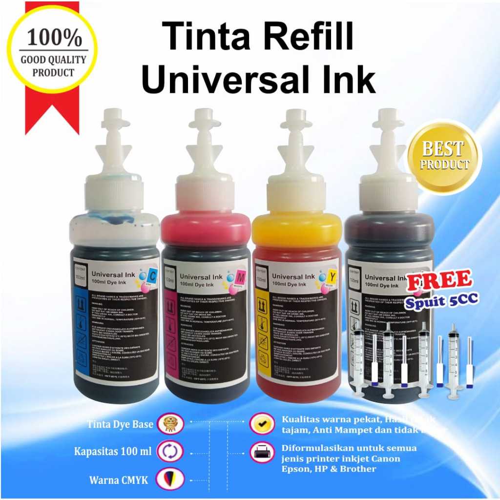 Jual Paket Tinta Refill Canon Plus Suntikan 1 Set | Shopee Indonesia