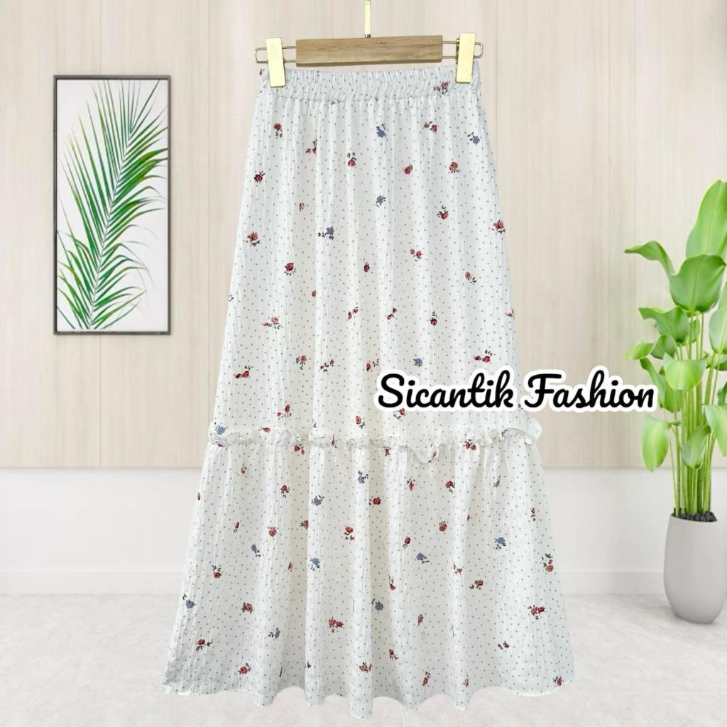 Jual Rok Wanita Style Korea Bahan Cotton Crinkle // Rok Tutu // Rok ...