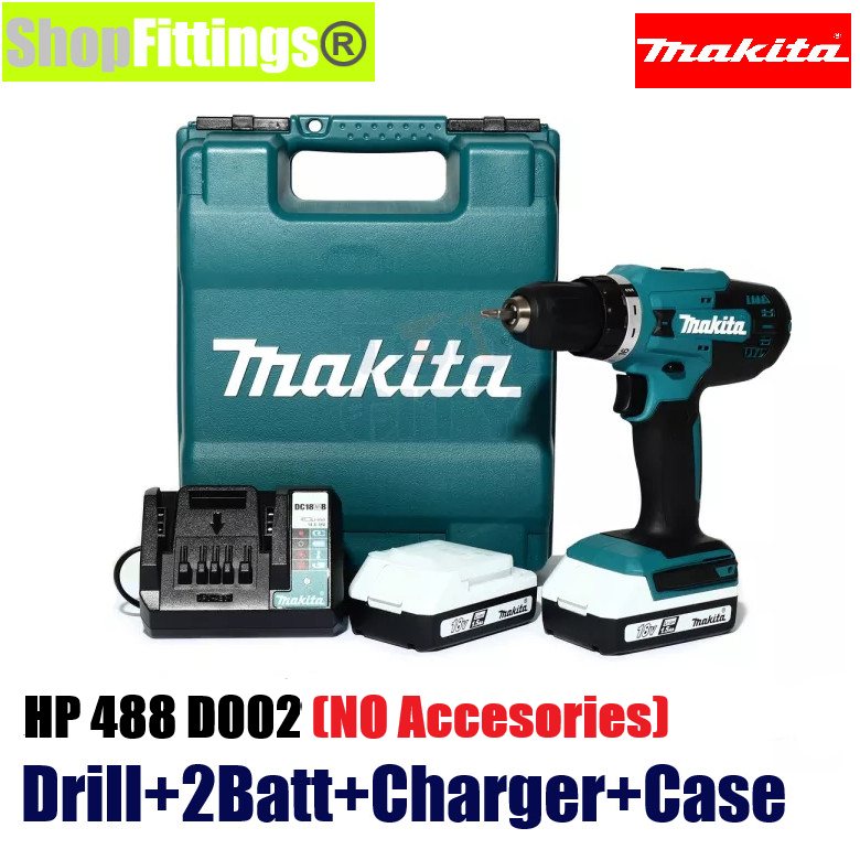 Jual Makita Cordless Drill 18 Volt DF 488 HP Driver or Hammer Tool Box ...