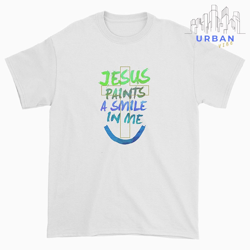 Jual Kaos Rohani Yesus Paint s A Smile On Me | Shopee Indonesia