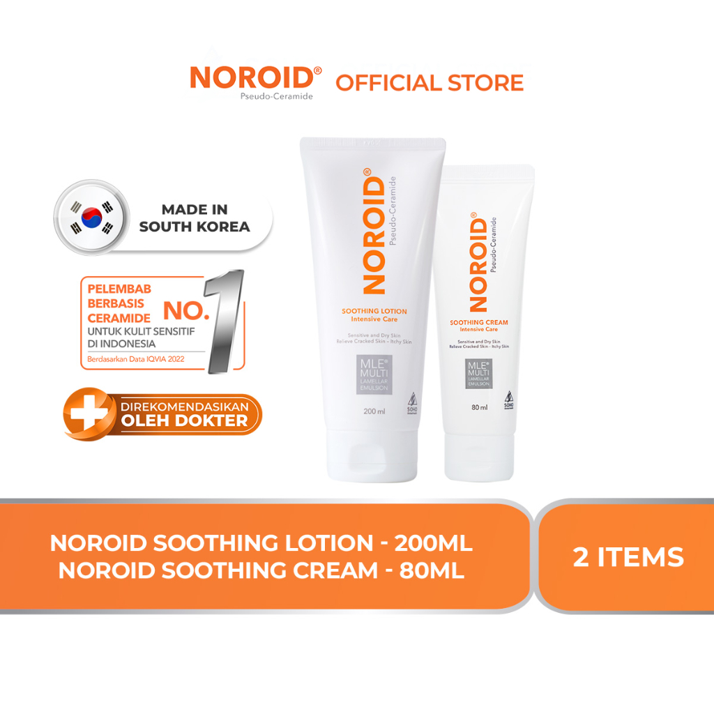 Jual Noroid Soothing Lotion - 200ml + Noroid Soothing Cream - 80ml ...