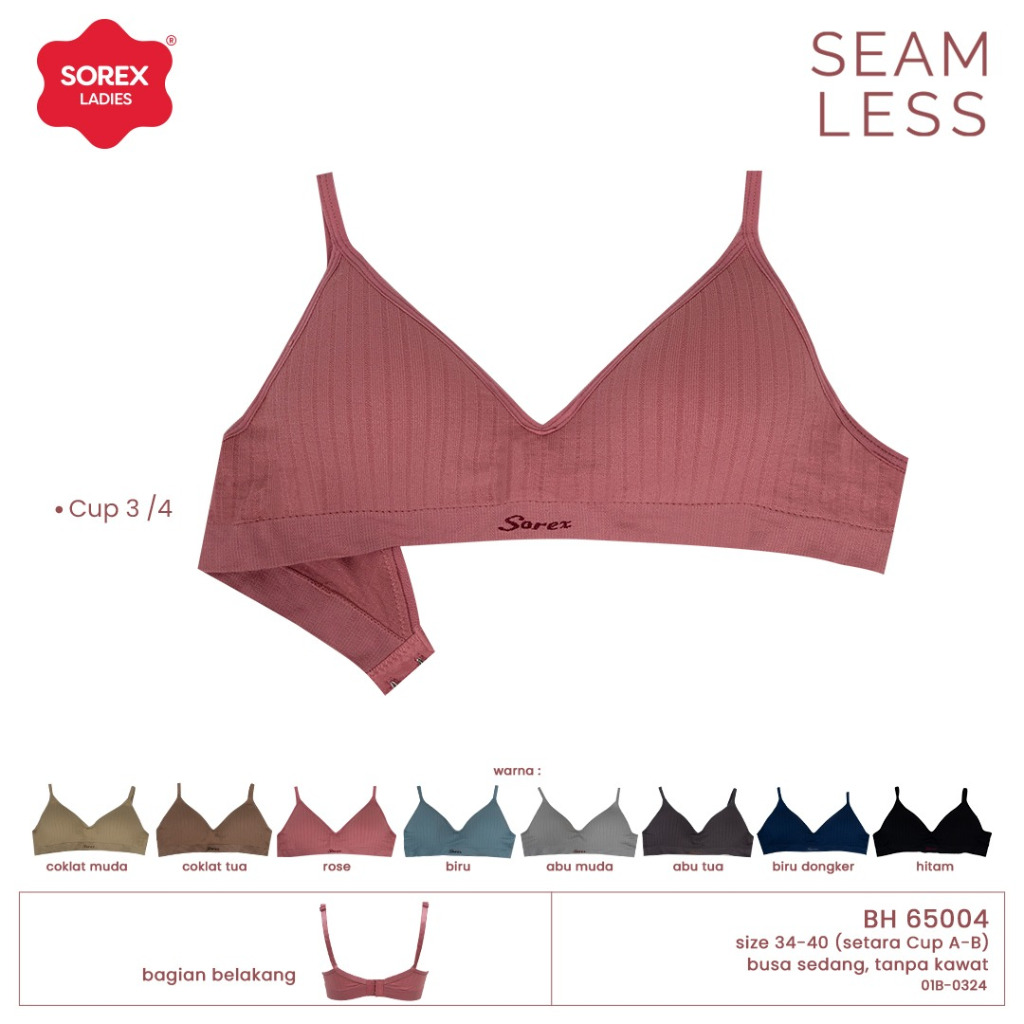 Jual Sorex Bra Busa Sedang Tanpa Kawat Kait 2 Setara Cup A-B 3/4 Cup ...