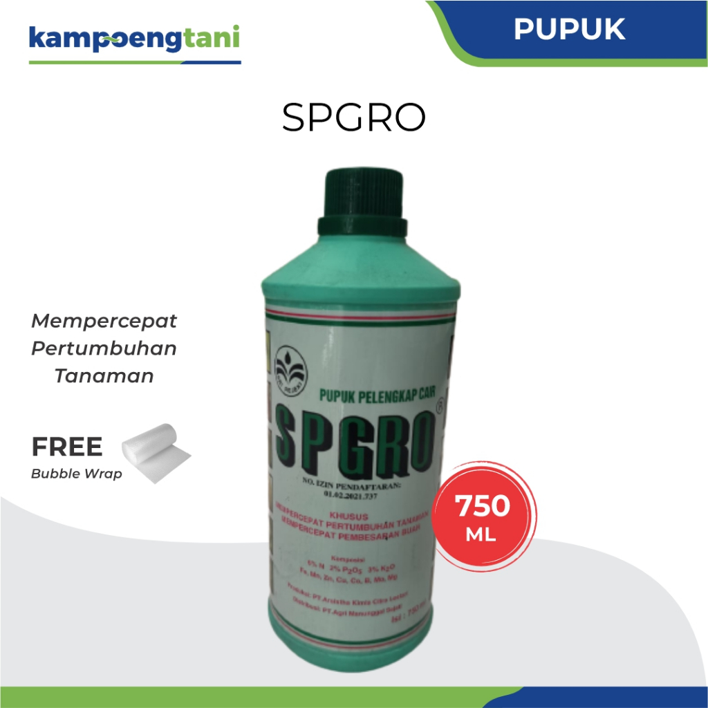 Jual Pupuk Pelengkap Cair SP GROW Hijau 750 ml Supergro SPGRO | Shopee ...