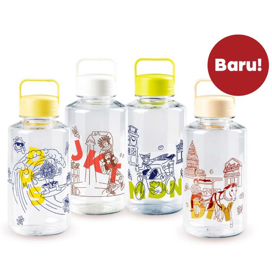 Jual Botol Minum Tumbler Jumbo 1 Liter Edisi Kota Indonesia BPA Free ...