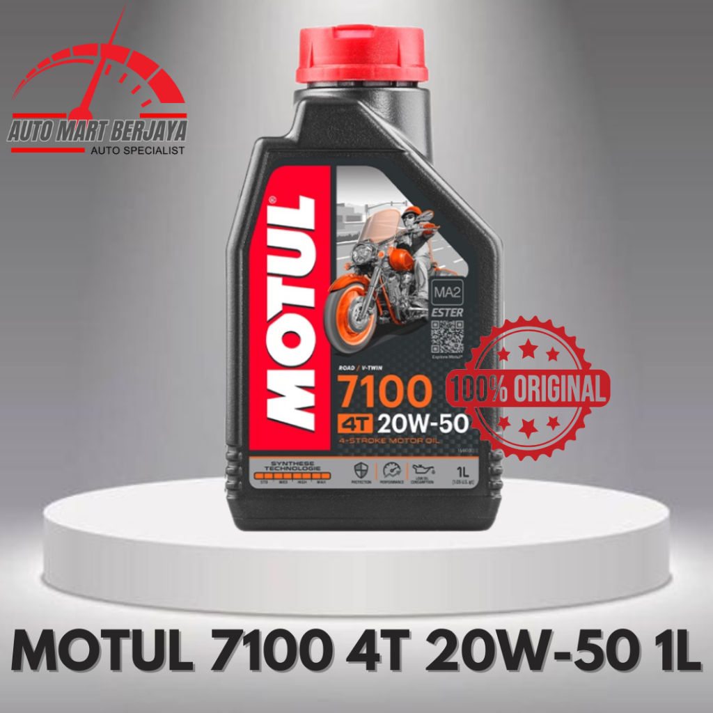 Jual Motul Oli Motor 7100 4T 20W-50 1L Full Synthetic ORIGINAL | Shopee ...