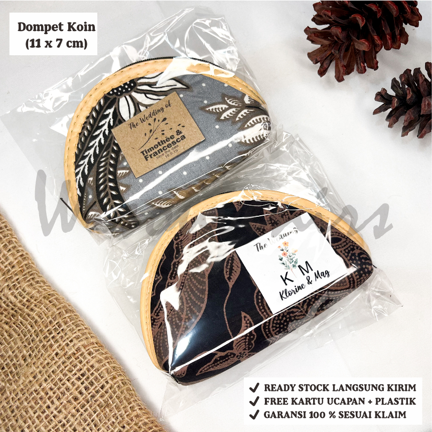 Jual PAKET HEMAT 50 BIJI Souvenir Pernikahan Dompet Koin Batik Khas Jogja Ukuran 11 x 7 cm ...