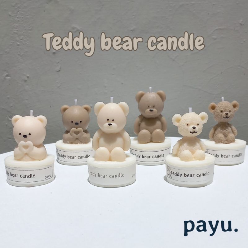 Jual Lilin aromaterapi scented candle - Teddy bear candle | Shopee ...