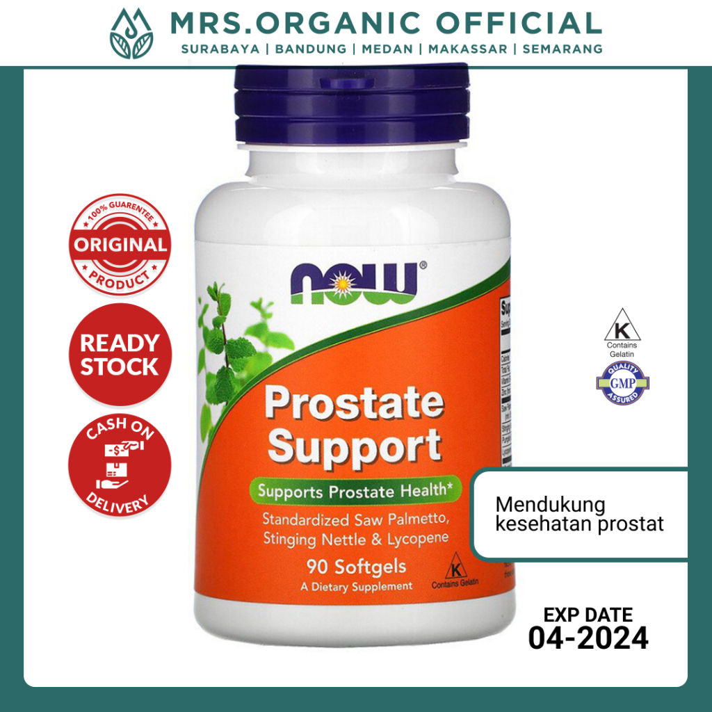 Jual Vitamin Suplemen Prostate Support Now 90 Kapsul | Shopee Indonesia