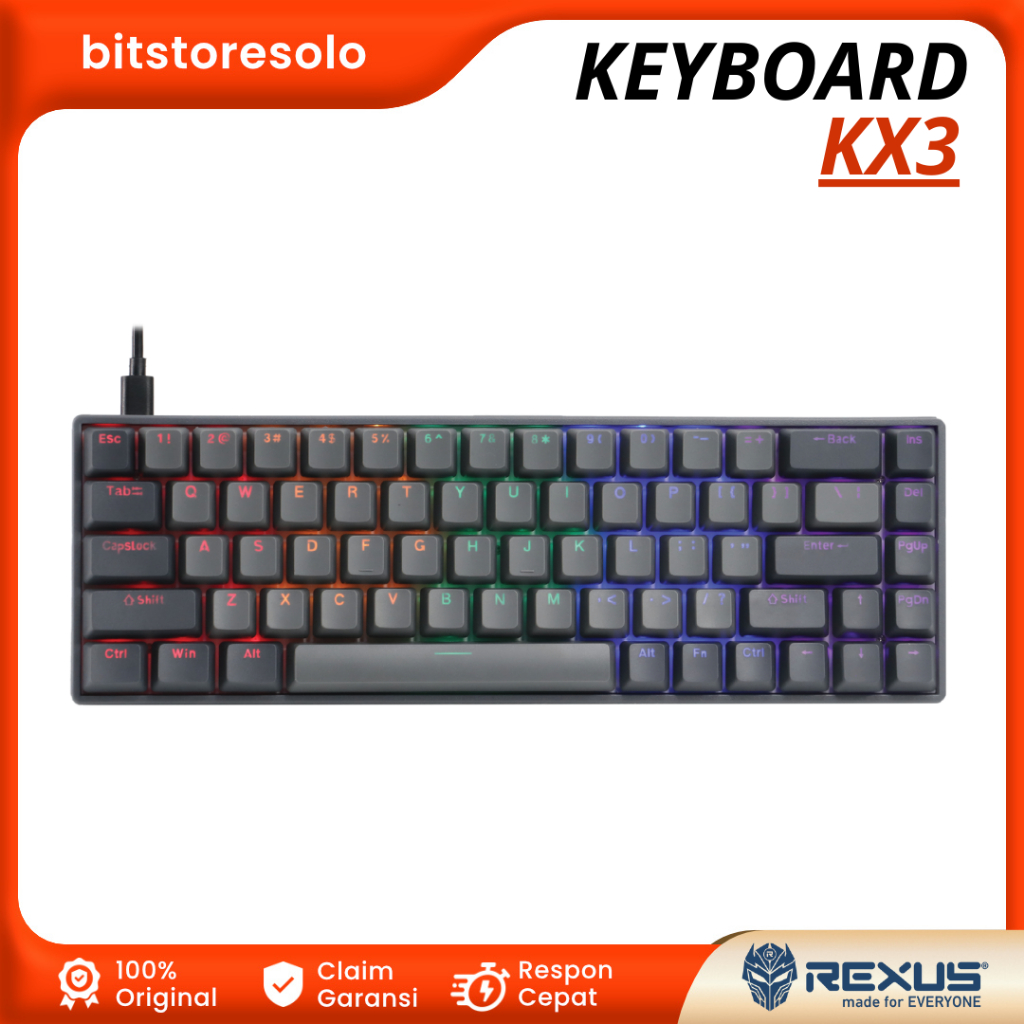 Jual Keyboard Mechanical Gaming Keyboard Rexus KX3 Heroic 68 keys ...