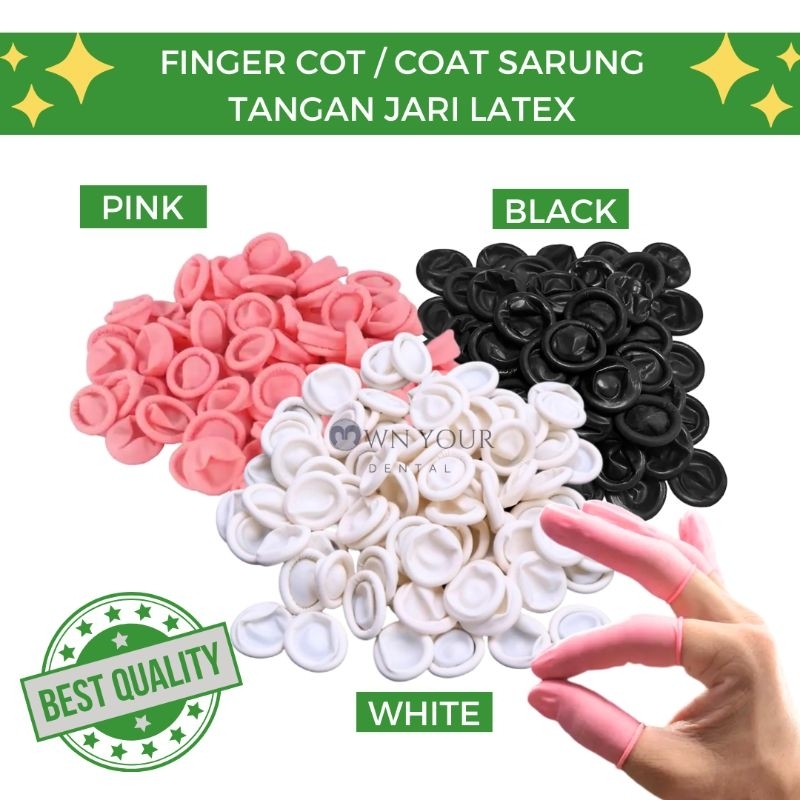 Jual Finger Cot / Coat / Cots / Coats / Sarung Jari Latex Higienis ...