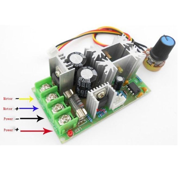 Jual Universal DC10-60V 20A PWM Motor Speed Controller Module Switch ...