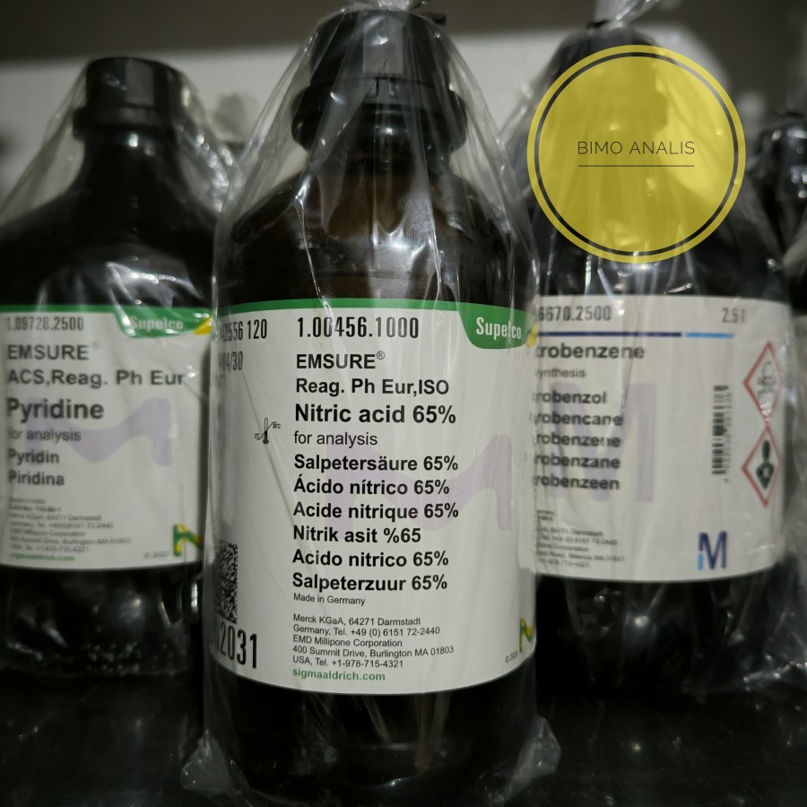 Jual Nitric Acid for anlysis 1L MERCK 100456 / ASAM NITRAT | Shopee ...