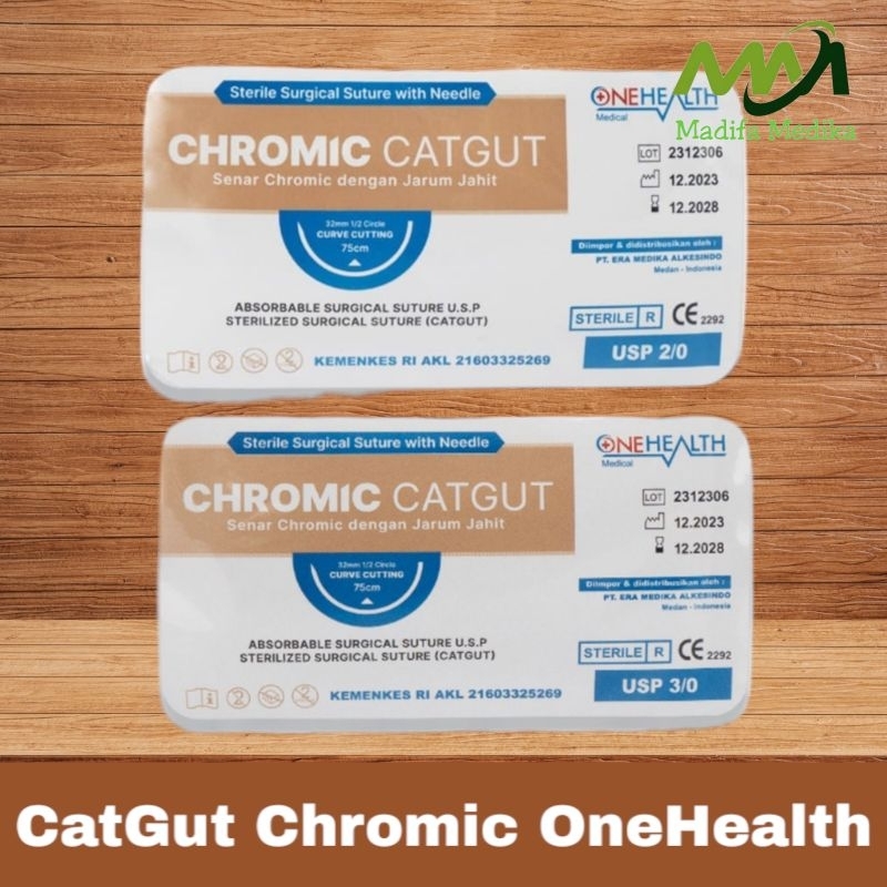 Jual Benang CatGut Chromic OneHealth 2.0 Benang Chromic 3.0 OneHealth ...