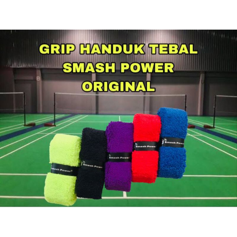 Jual GRIP HANDUK TEBAL RAKET BADMINTON SMASH POWER/TOWEL GRIP TEBAL ...