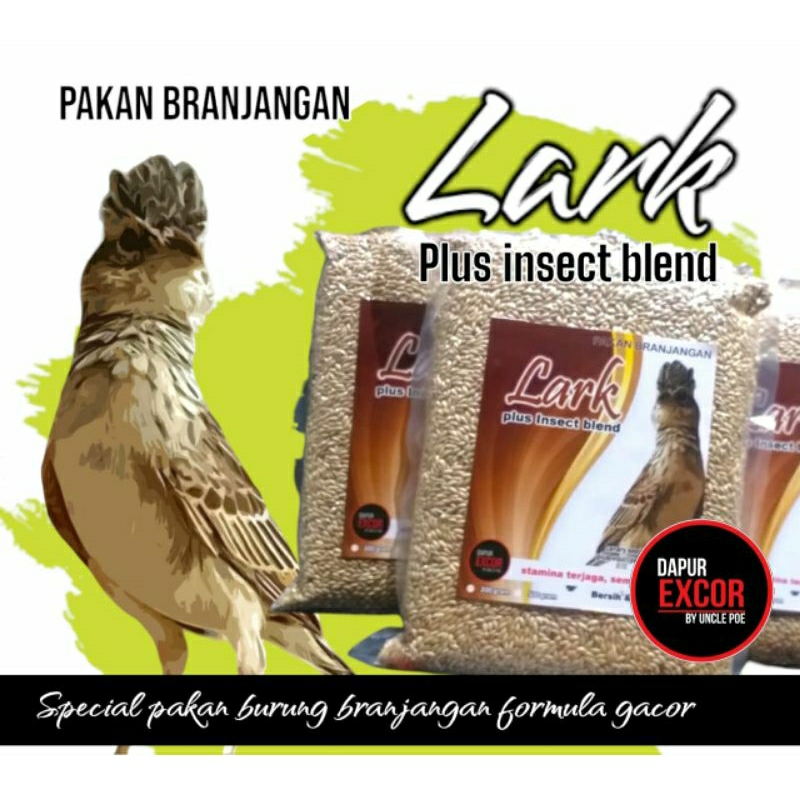 Jual pakan branjangan LARK plus insect blend excor 500 gr | Shopee ...