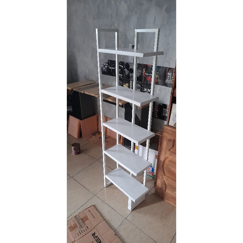 Jual Rak sudut Minimalis 5 Susun - Rak pojok hiasan ruangan - Rak ...