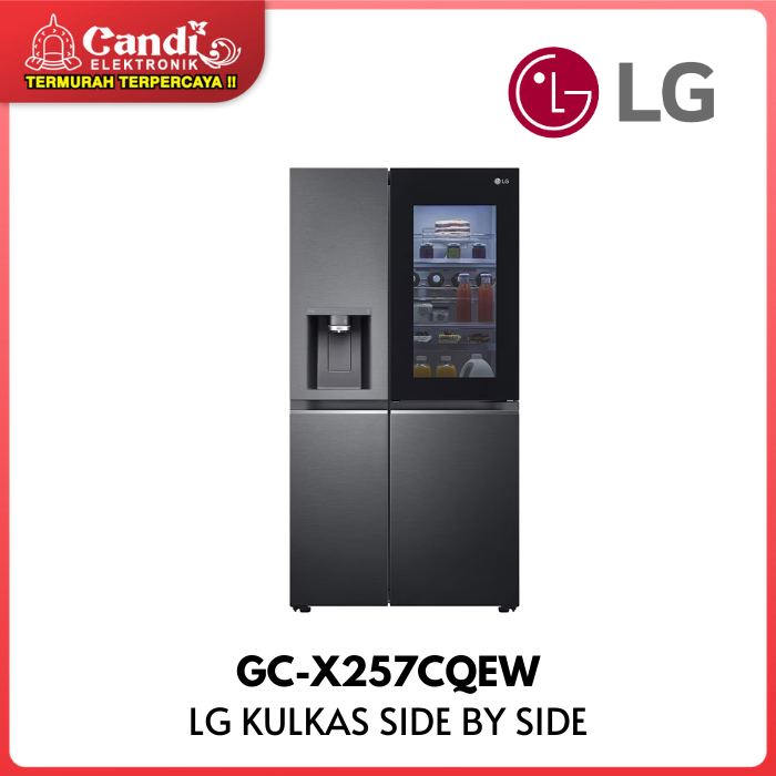 Jual LG Kulkas Side by Side Net Capacity 617 Liter Smart Inverter GC-X257CQEW | Shopee Indonesia