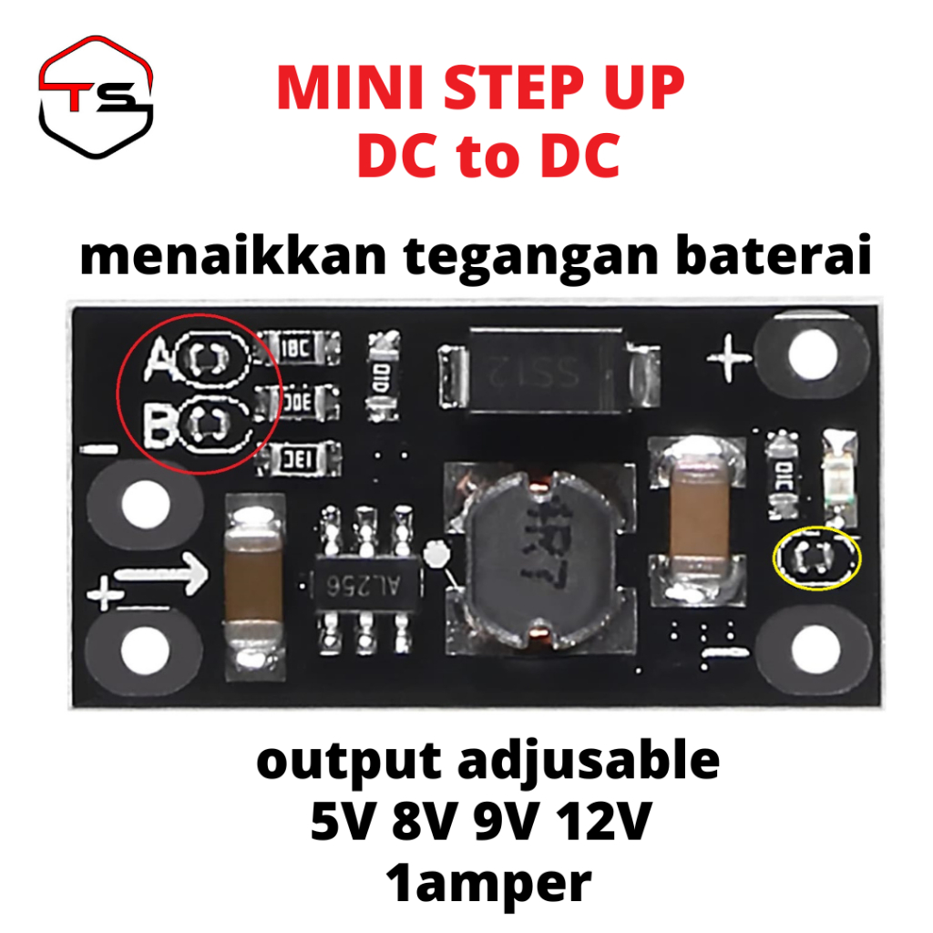 Jual Modul Mini Step Up DC to DC 5V 8V 9V 12V 1A Adjusable | Shopee ...
