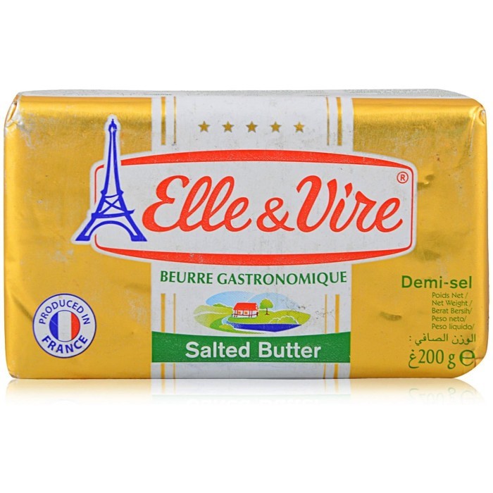 Jual Elle & Vire French Butter 200 gr / Unsalted / Salted | Shopee ...