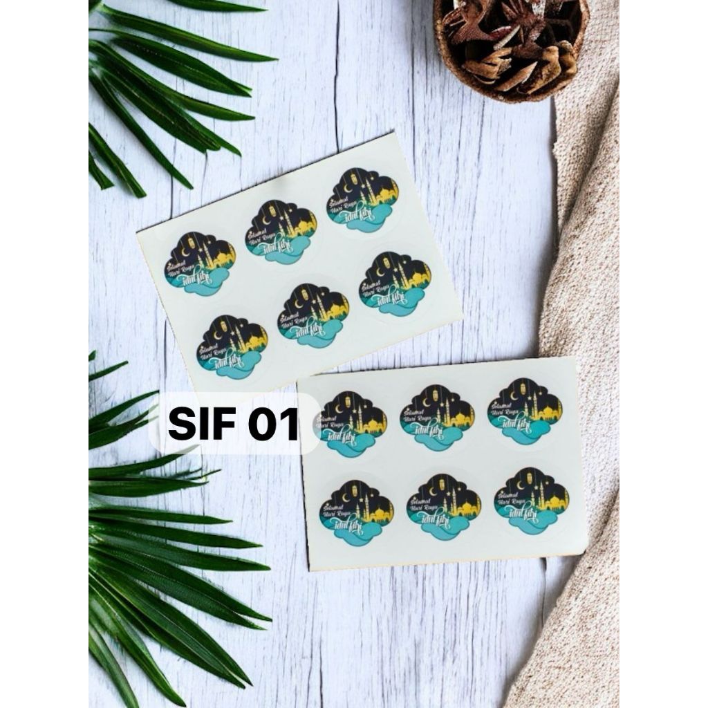 Jual Stiker Sticker hiasan dus box kotak toples lebaran Idul Fitri ...