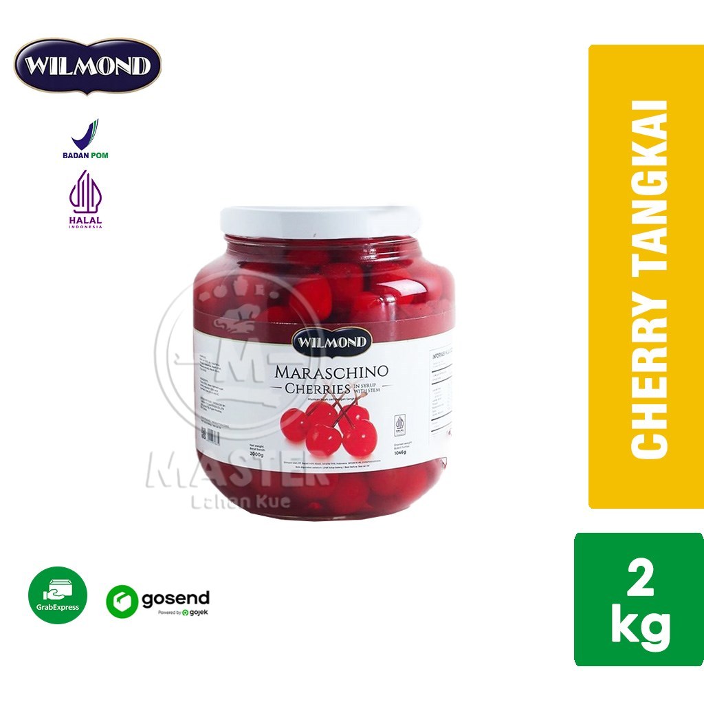 Jual Cherry Merah Maraschino Wilmond Toples Kaca 2kg [KHUSUS INSTANT ...
