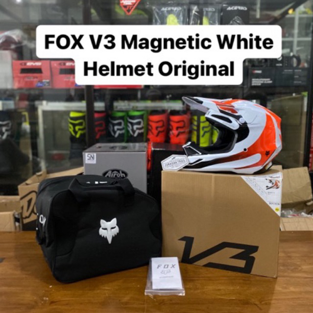 Jual HELM FOX V3 MAGNETIC WHITE 2024 EDITION | Shopee Indonesia