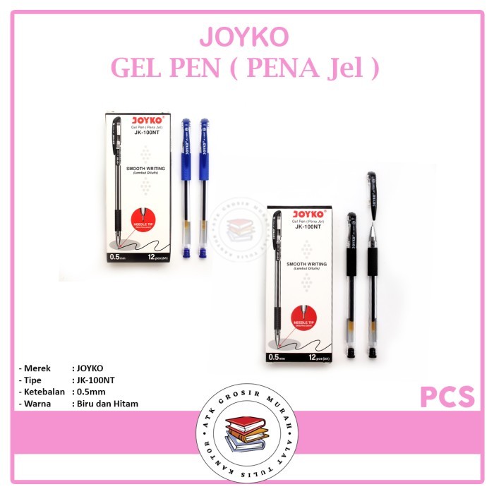 Jual JOYKO - Gel Pen JK-100NT - PCS - Biru Hitam | Shopee Indonesia