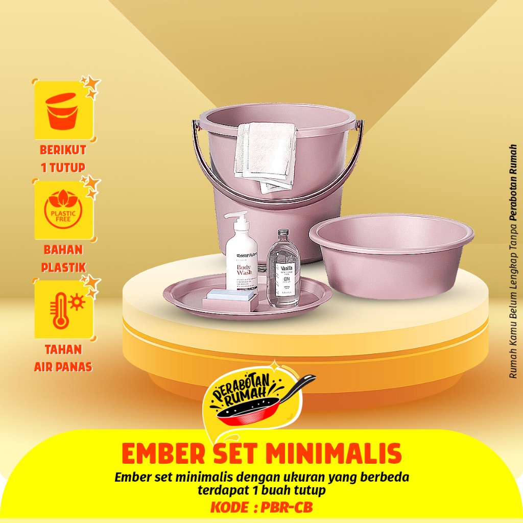 Jual PERABOTAN Set Ember Plastik Tebal Super Kuat Dengan Penutup Ember ...