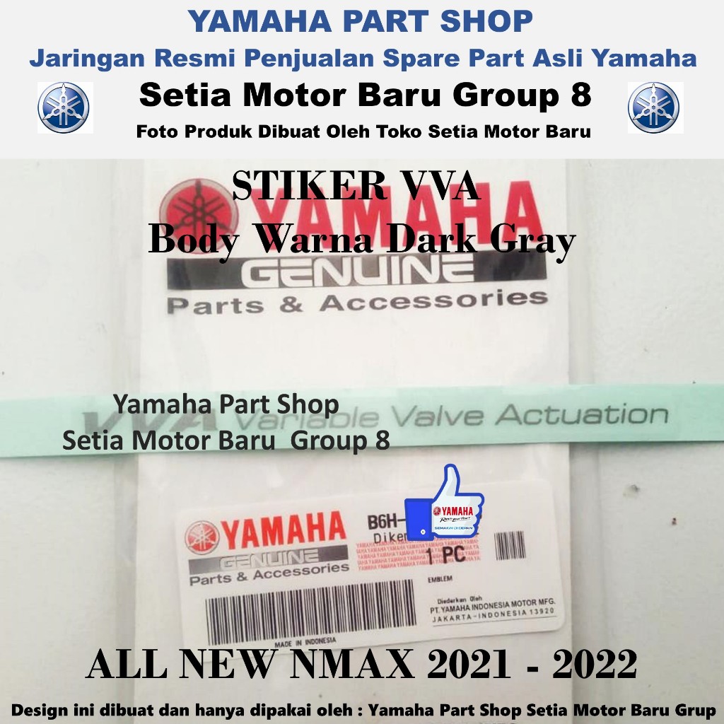 Jual Stiker Logo VVA Variable Valve Actuation Body Warna Dark Gray All ...