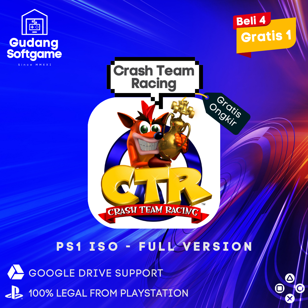Jual Crash Team Racing (CTR) - Game PS1 Emulator | Play Station - ISO ...