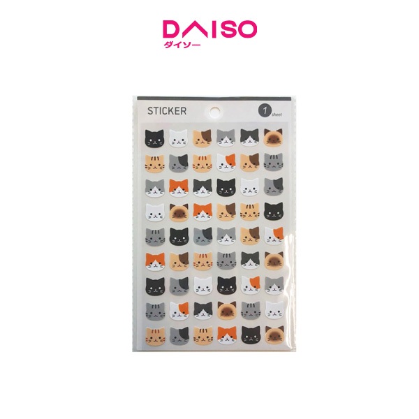 Jual Daiso Design paper sticker cat POS-4 | Shopee Indonesia