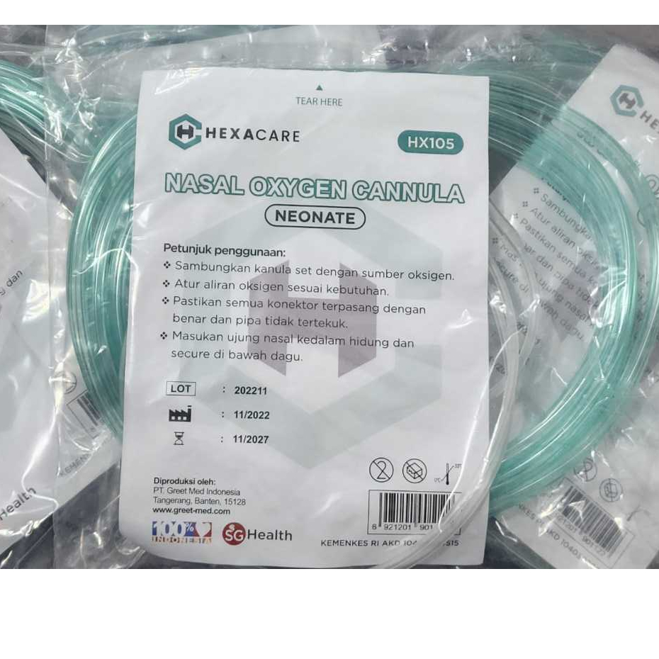 Jual NASAL KANULA OKSIGEN NEONATUS HEXACARE/NASAL OXYGEN CANNULA ...