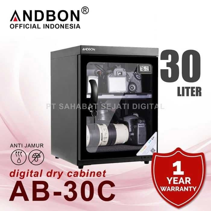 Jual Dry Box Dry Cabinet ANDBON AB-30C Digital Drybox Drycabinet 30 ...