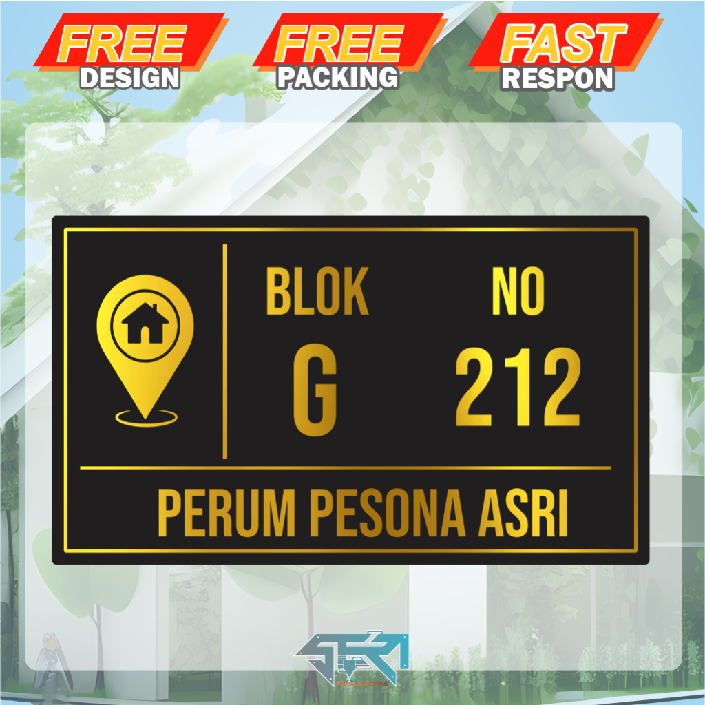 Jual Papan Nomor Rumah Lokasi point Custom Papan Nomor Rumah Acrylic ...