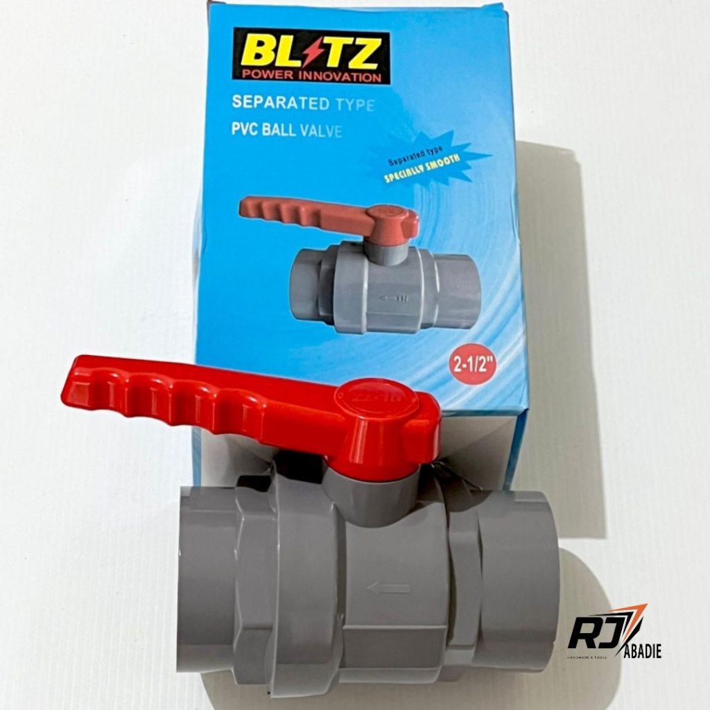 Jual Stop Kran Keran Ball Valve PVC Plastik Tebal BLITZ 2 1/2 Inch | Shopee Indonesia