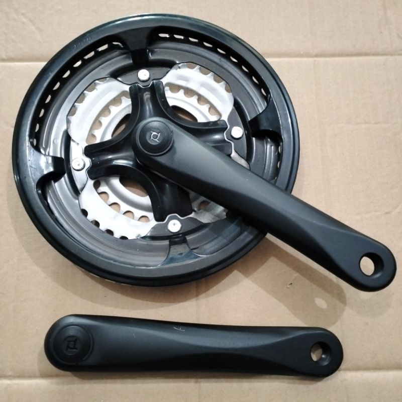 Jual Crank prowheel 28-38-48t bb kotak arm alloy 170mm untuk sepeda ...
