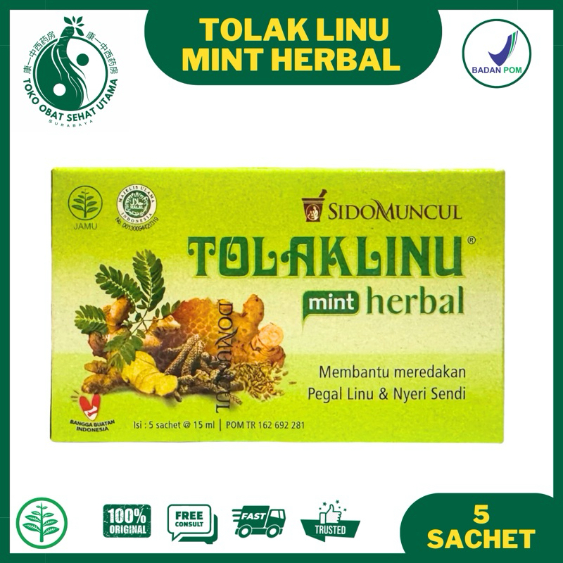 Jual TOLAK LINU MINT HERBAL (1 BOX) / Sirup Herbal Membantu Meredakan ...