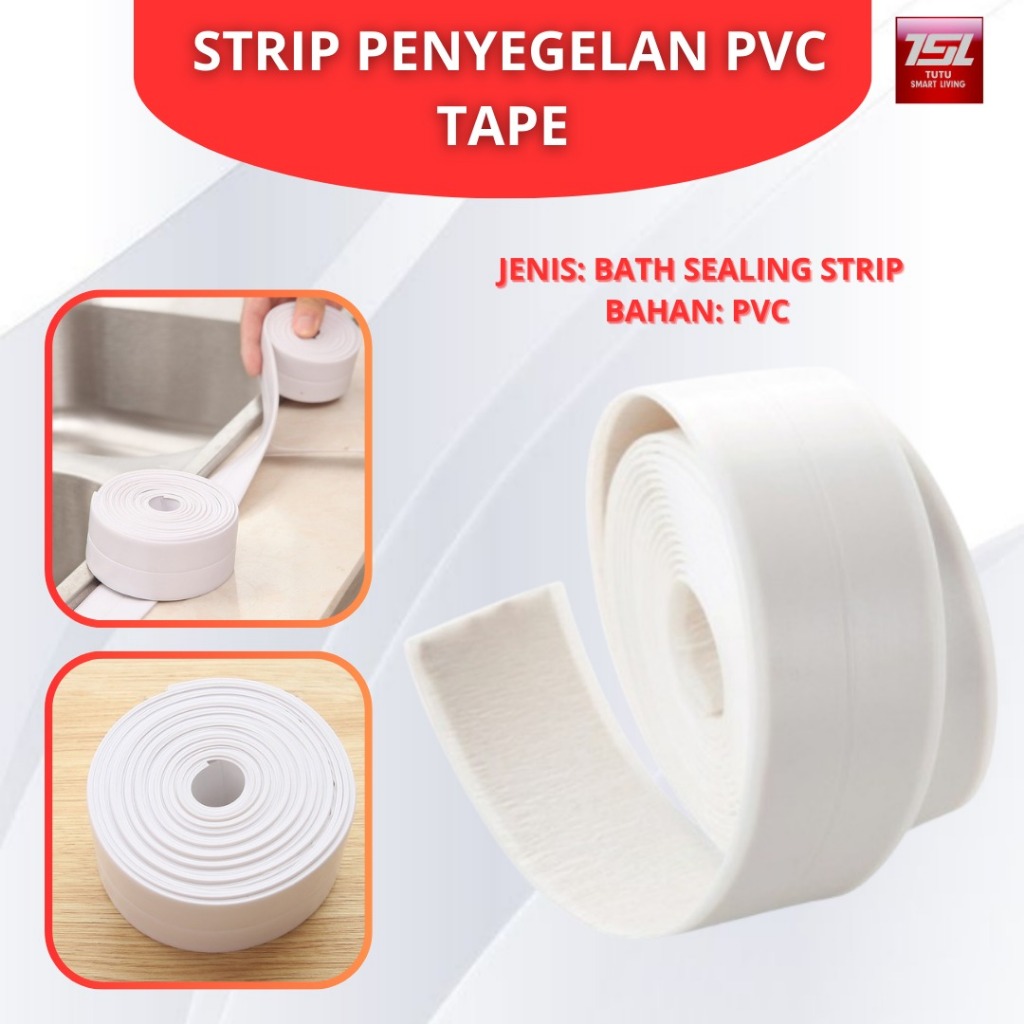 Jual TUTU Strip penyegelan PVC Tape Kitchen Bathroom Waterproof Wall ...
