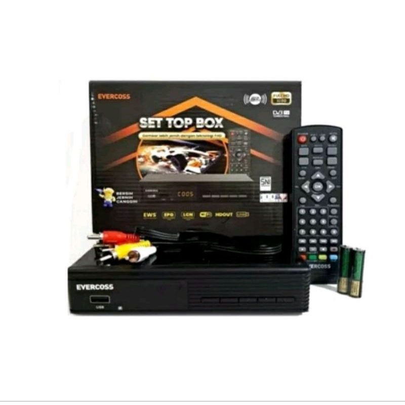 Jual Evercoss Set Top Box Tv Digital Receiver Original STB Evercoss max ...